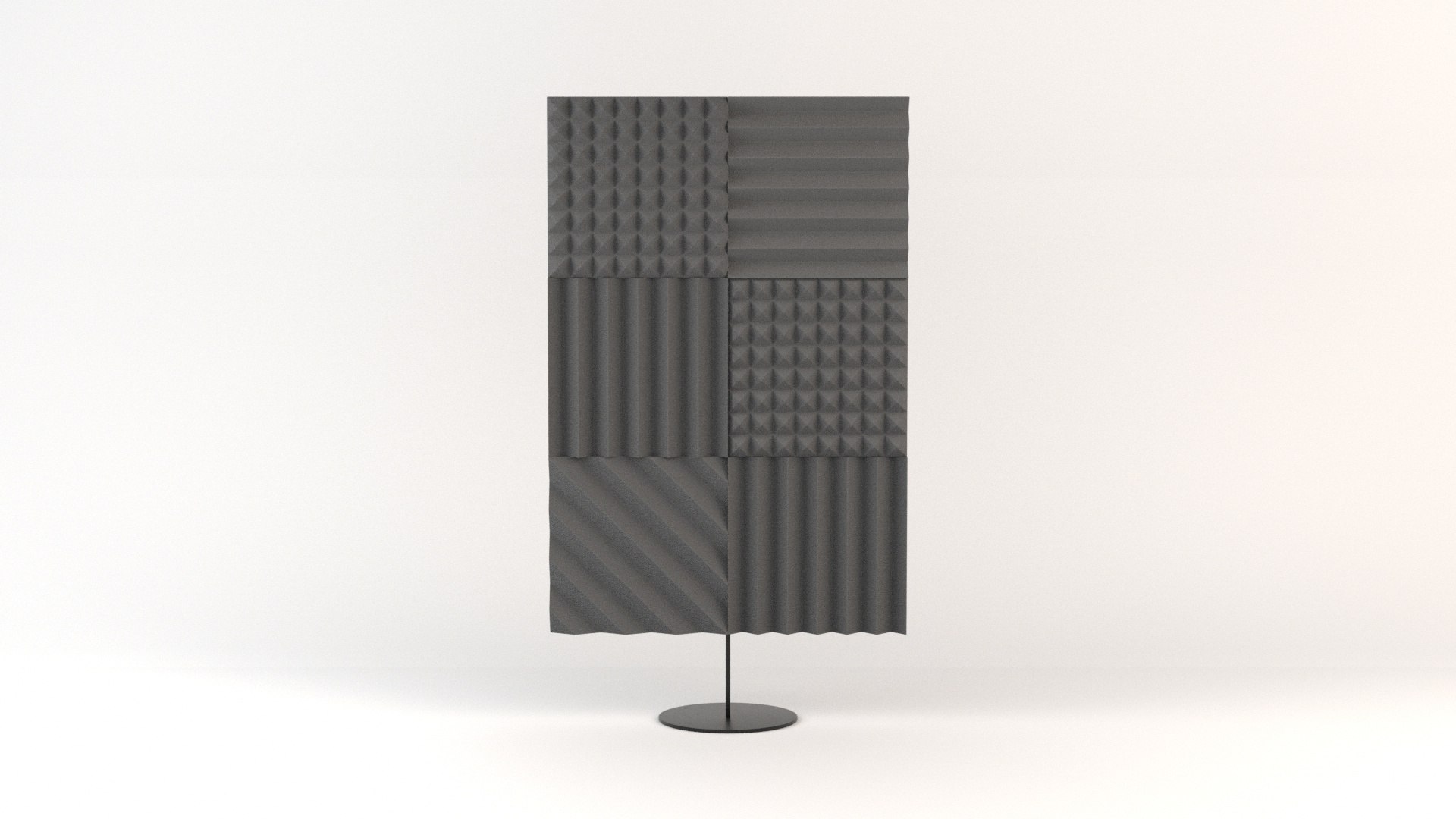 Soundproof Acoustic Foam Paneling 3D Model - TurboSquid 1880298