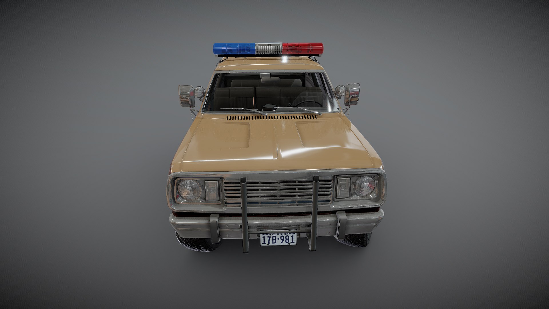 3D model 80s sheriff car PBR - TurboSquid 1895232