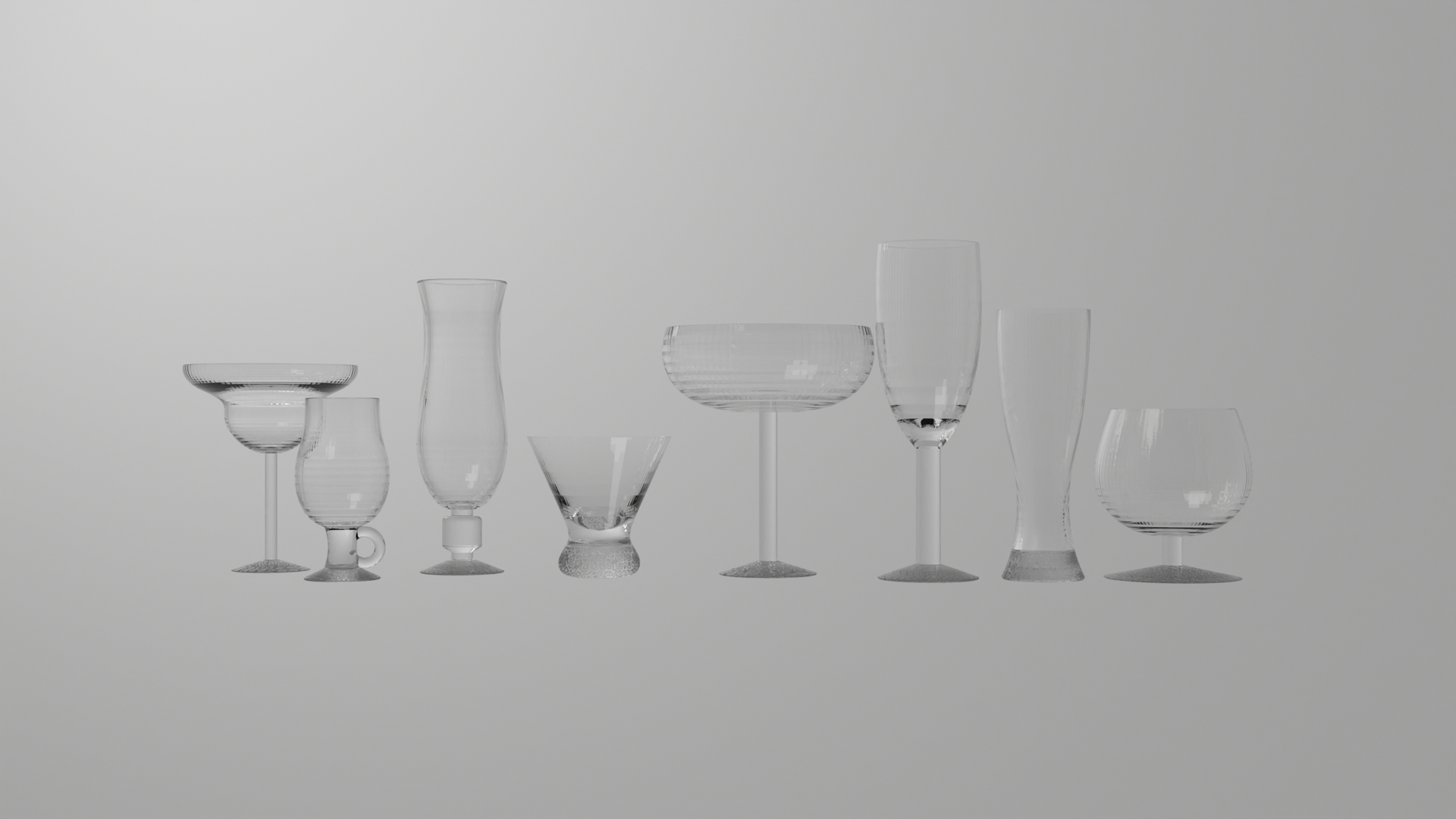 Glass Collection Part 2 Model - TurboSquid 2027029