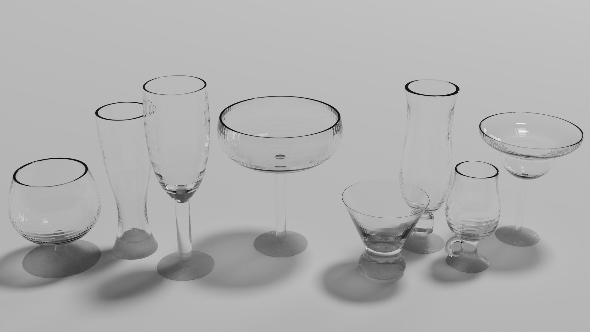 Glass Collection Part 2 Model - TurboSquid 2027029