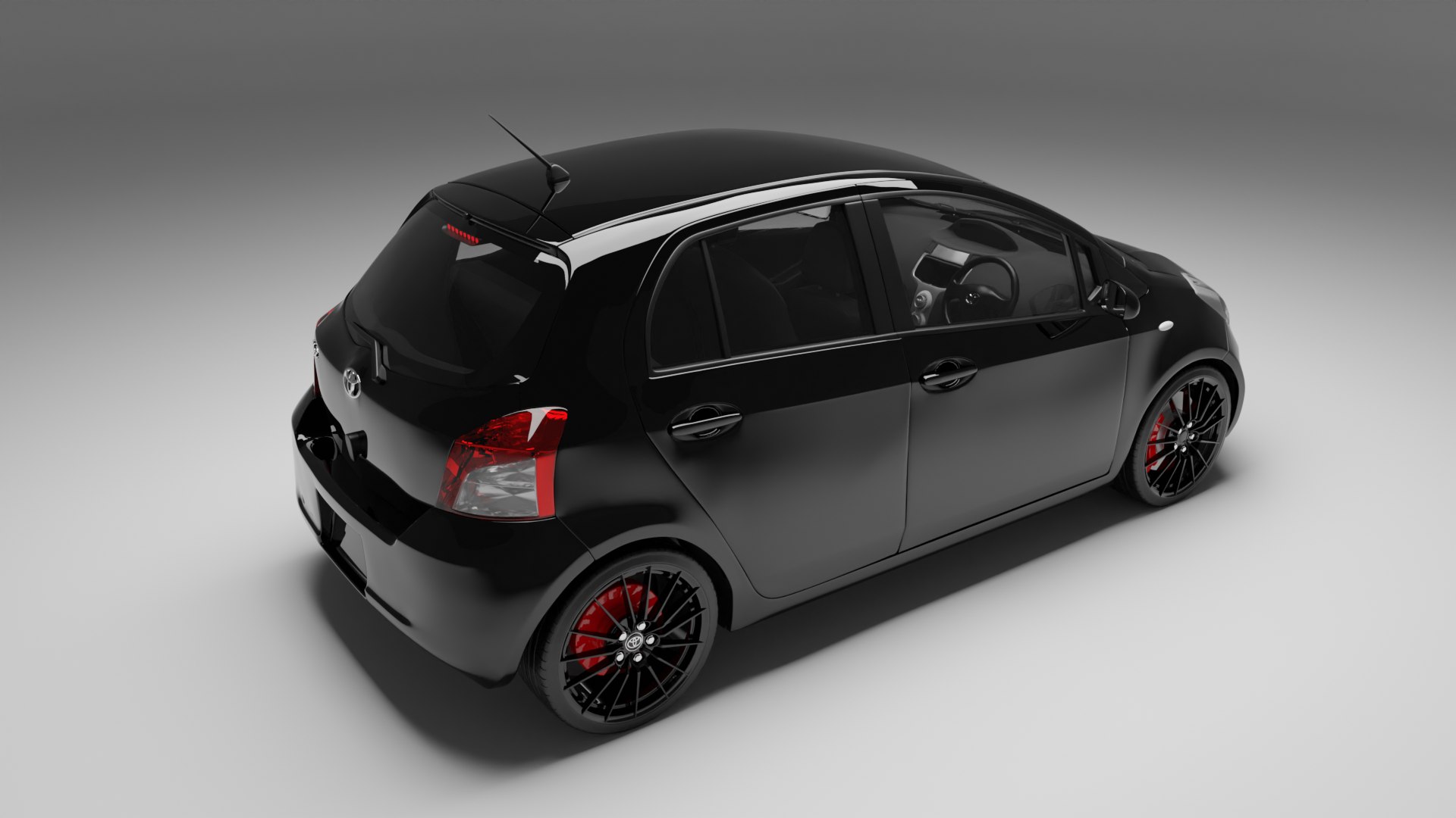 3D TOYOTA VITZ 2006 BLACK Model - TurboSquid 2347679