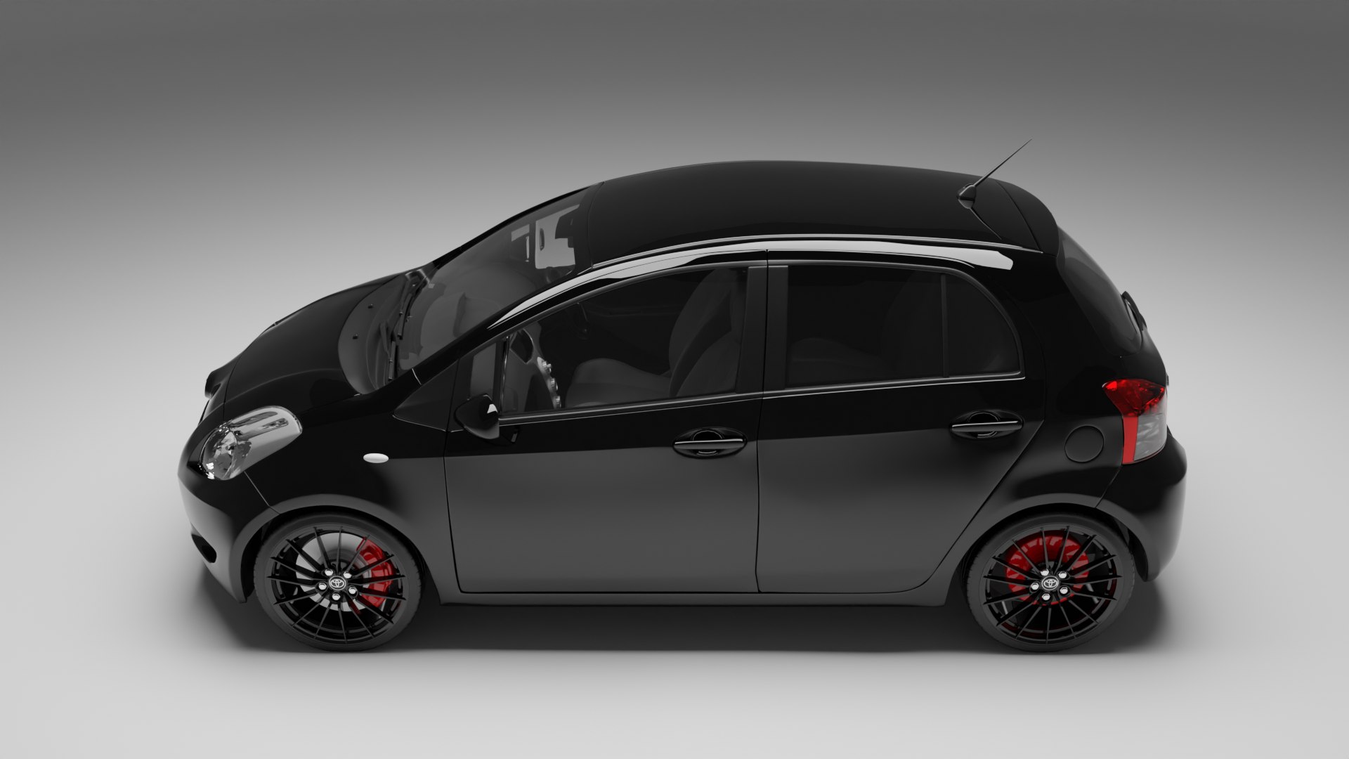 3D TOYOTA VITZ 2006 BLACK Model - TurboSquid 2347679