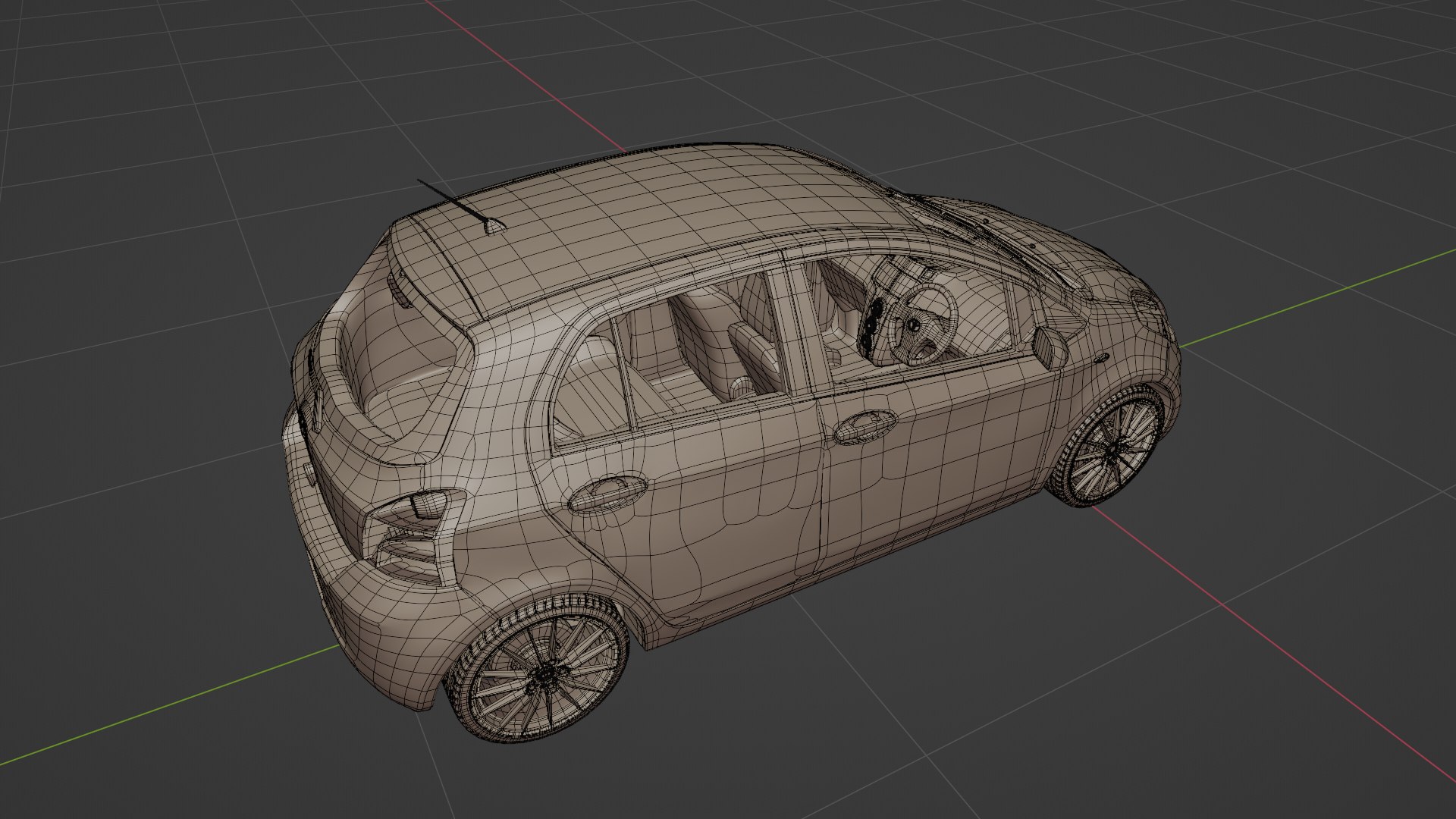 3D TOYOTA VITZ 2006 BLACK Model - TurboSquid 2347679