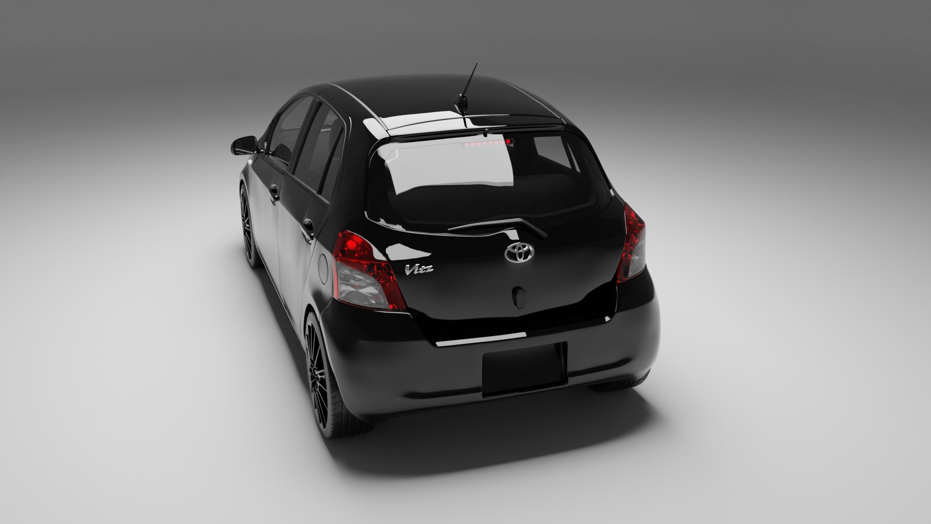 3D TOYOTA VITZ 2006 BLACK Model - TurboSquid 2347679