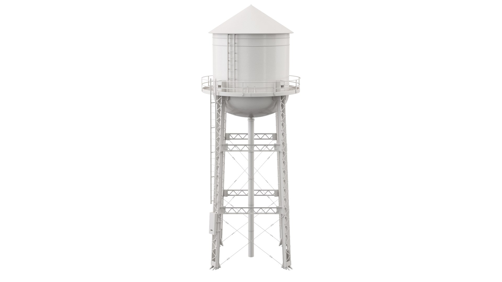 Water Tower 3D model - TurboSquid 2180438