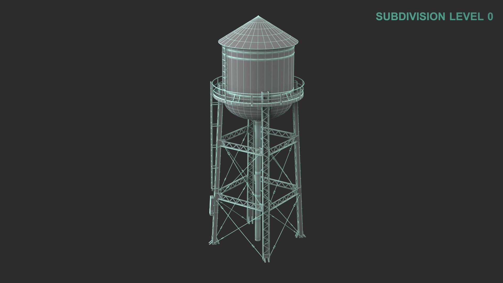Water Tower 3D Model - TurboSquid 2180438