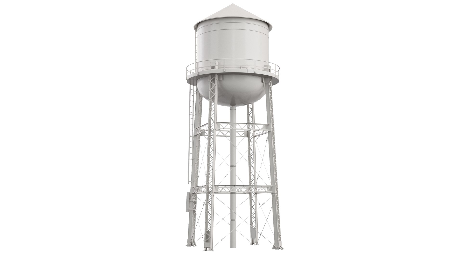 Water Tower 3D Model - TurboSquid 2180438
