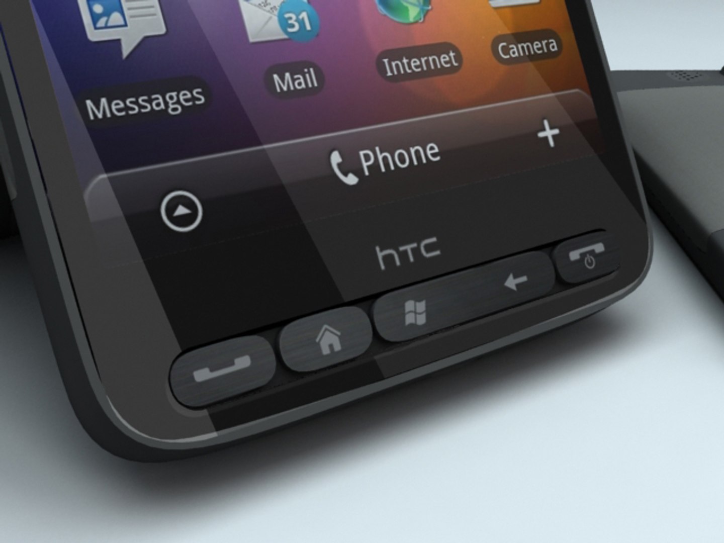 Photorealistic Htc Hd2 3d Model