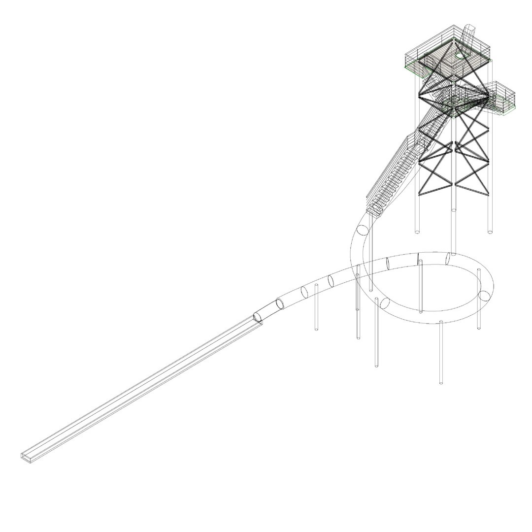 3D Model Waterslide 02 DROP FBX - TurboSquid 1840528