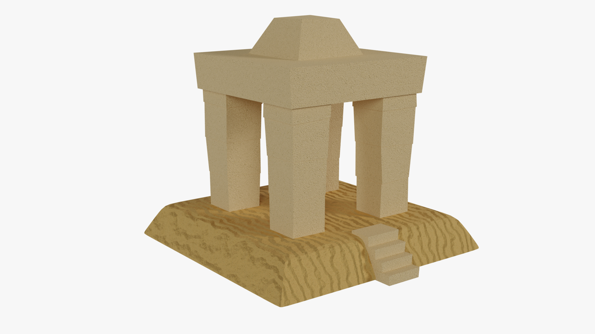 Ancient Sandstone Structure - Low Poly Model Model - TurboSquid 2011887