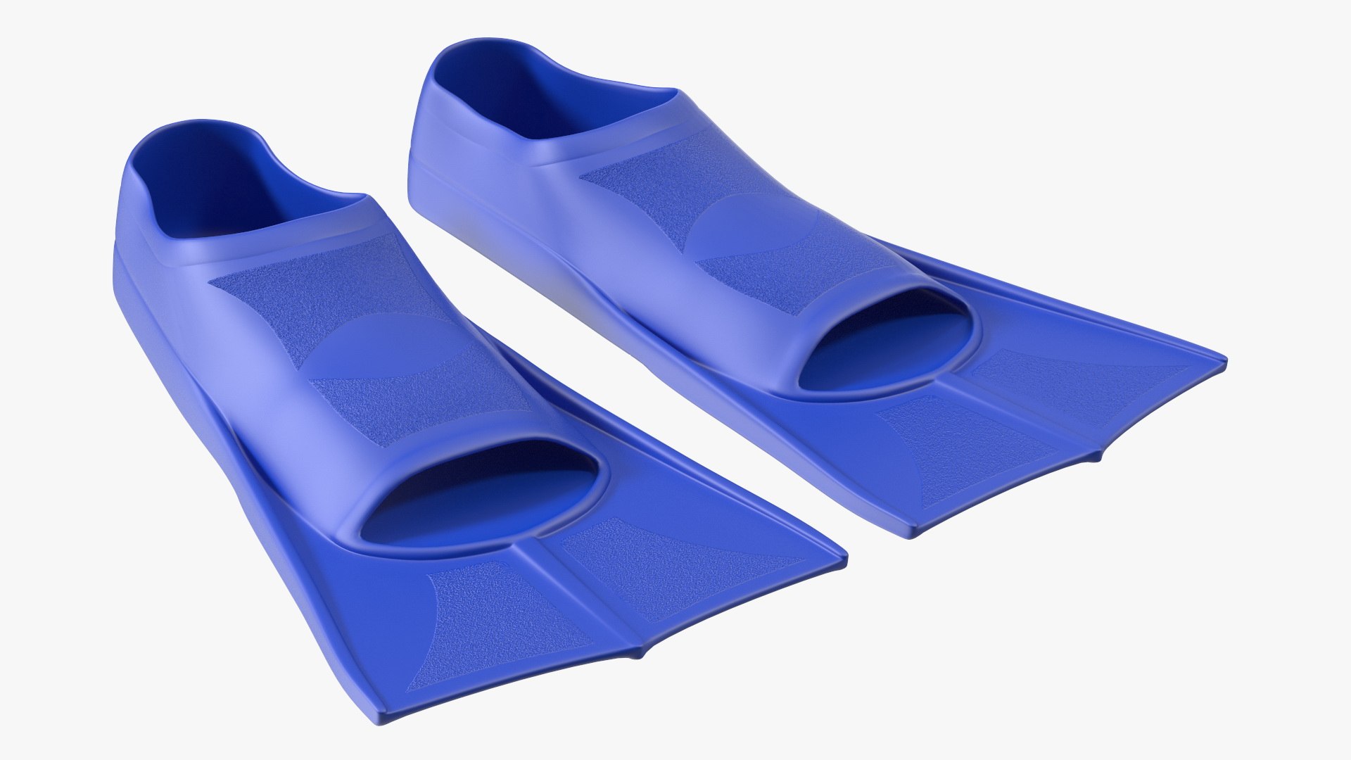 Short Blue Blade Swim Fins Model - TurboSquid 2135127