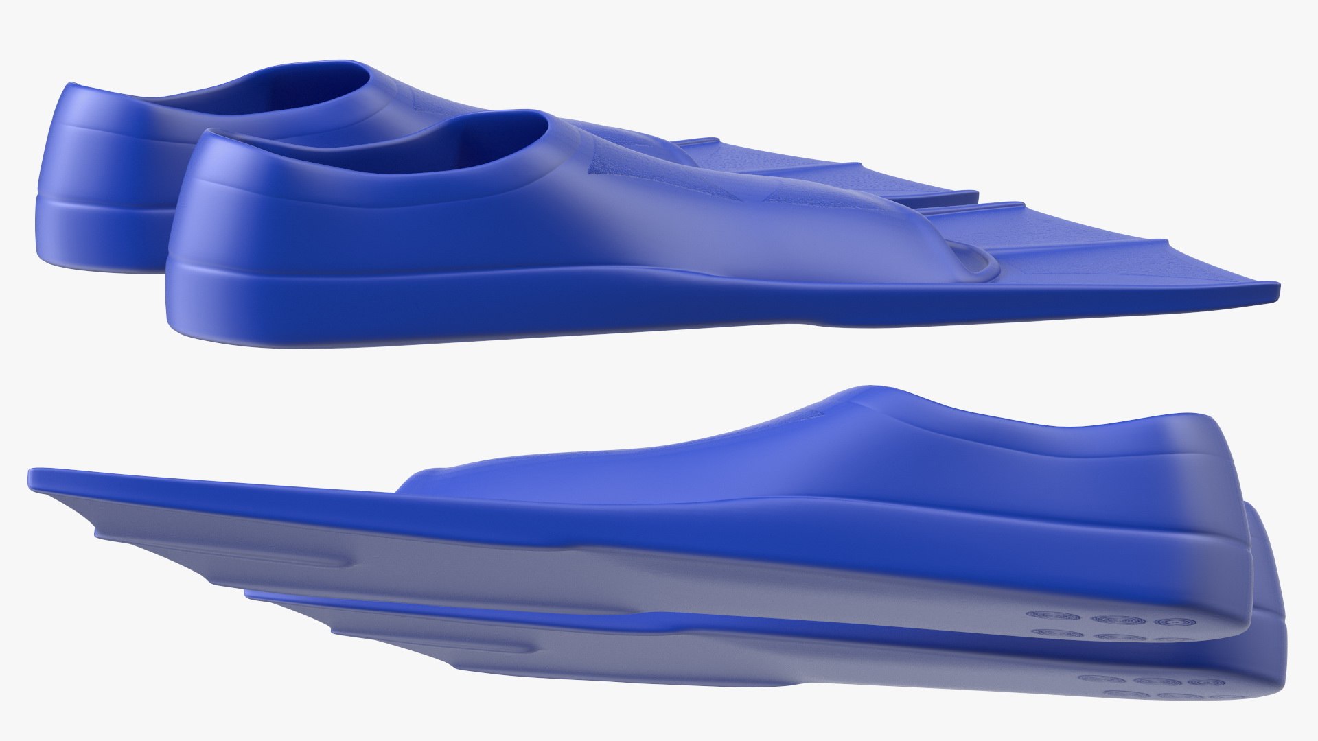 Short Blue Blade Swim Fins Model - TurboSquid 2135127