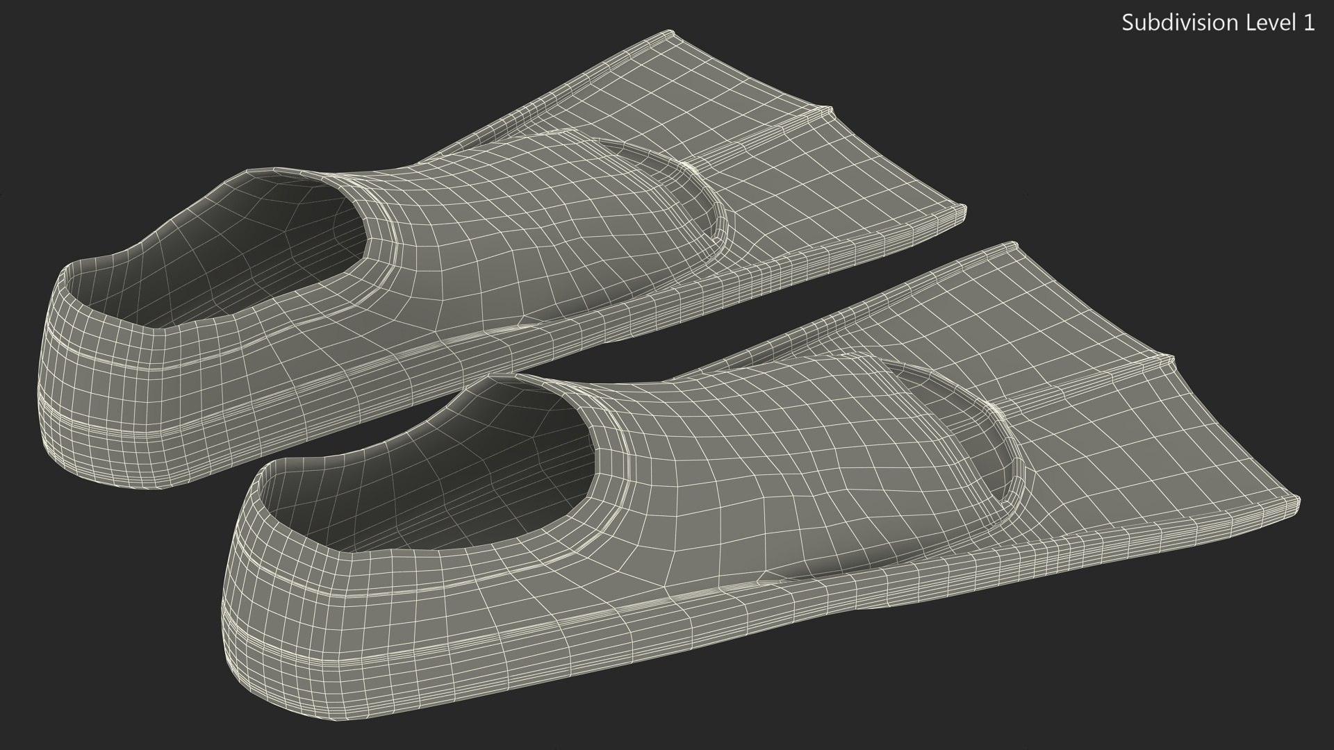 Short Blue Blade Swim Fins Model - TurboSquid 2135127