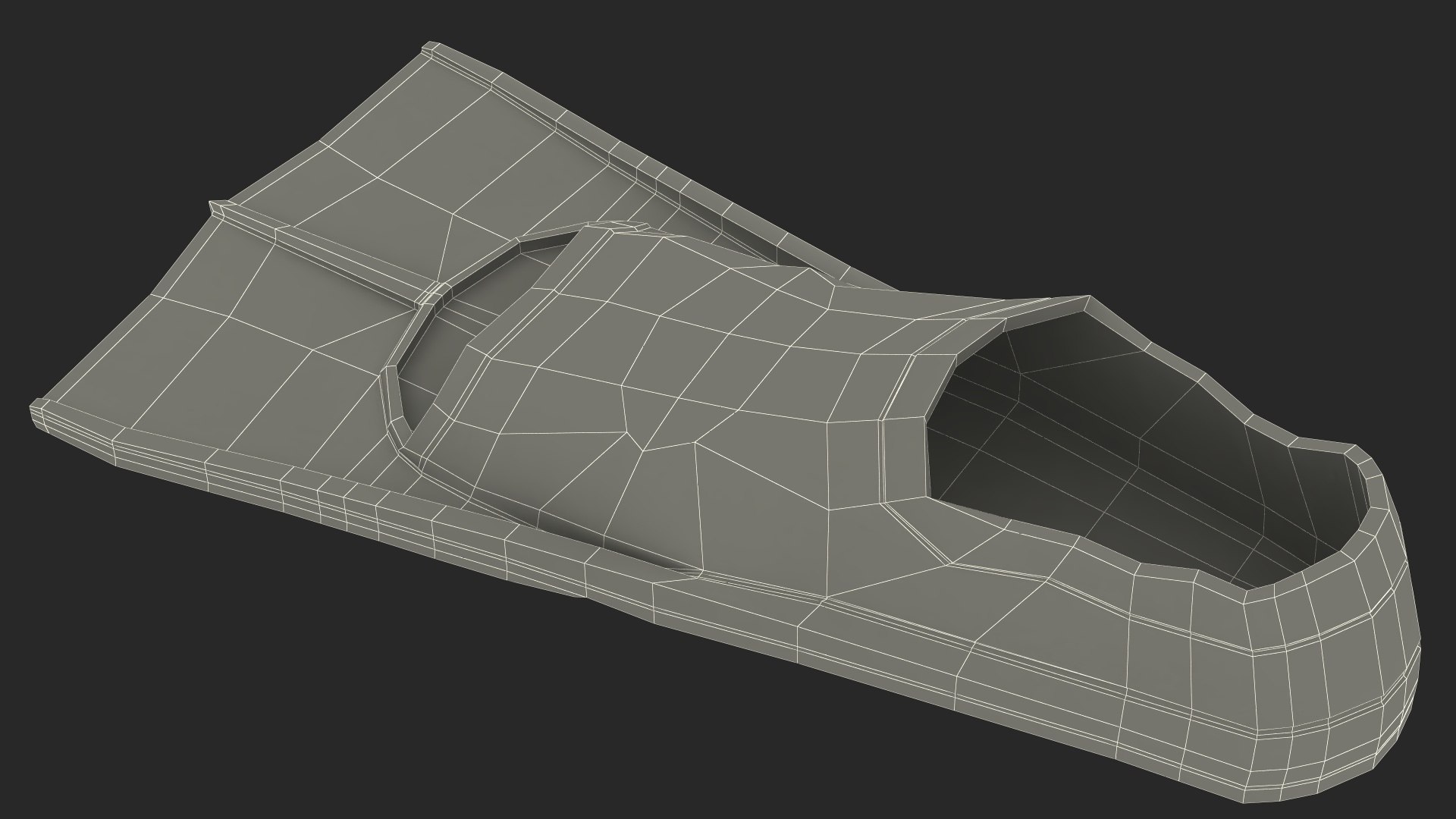 Short Blue Blade Swim Fins Model - TurboSquid 2135127