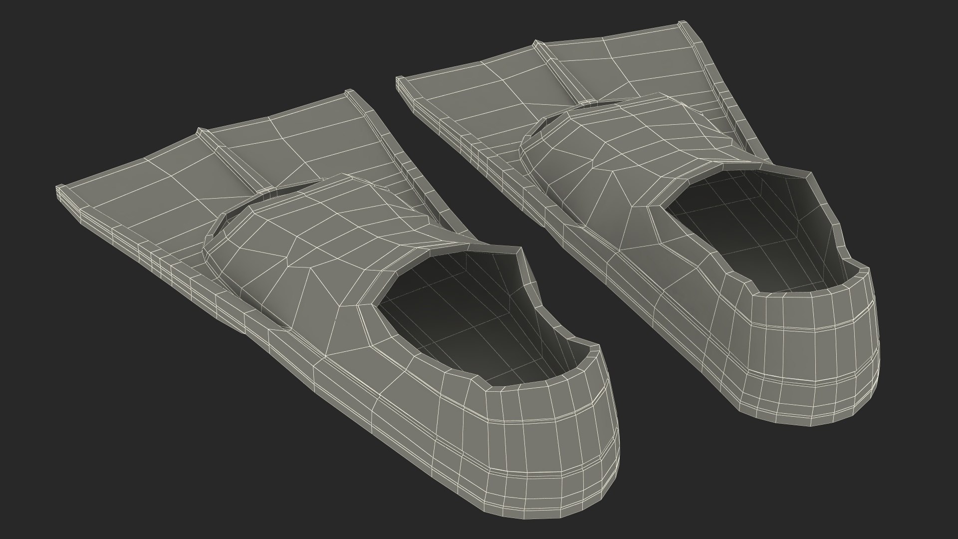 Short Blue Blade Swim Fins Model - TurboSquid 2135127