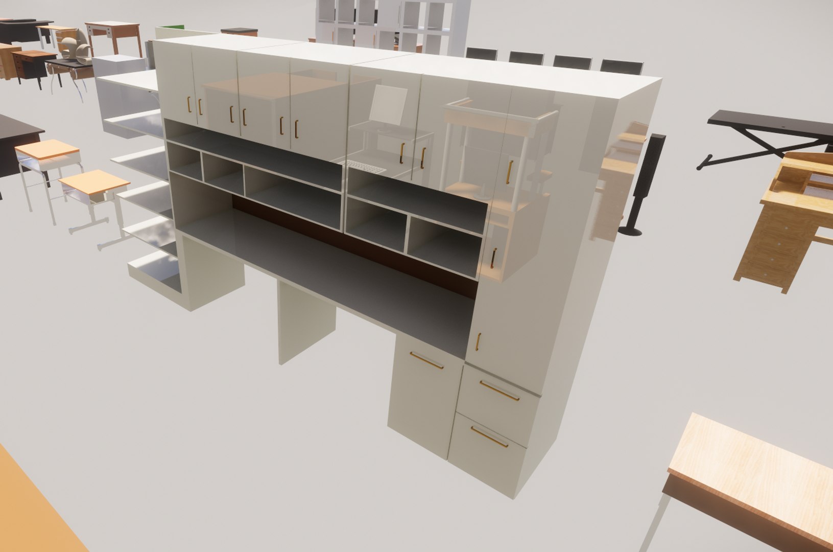 3D Model Revit 2015 89 Desk - TurboSquid 1291059