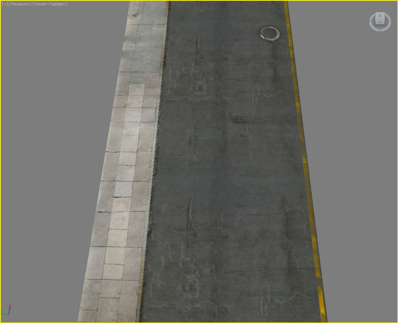 Sidewalks Tileable 3d Model