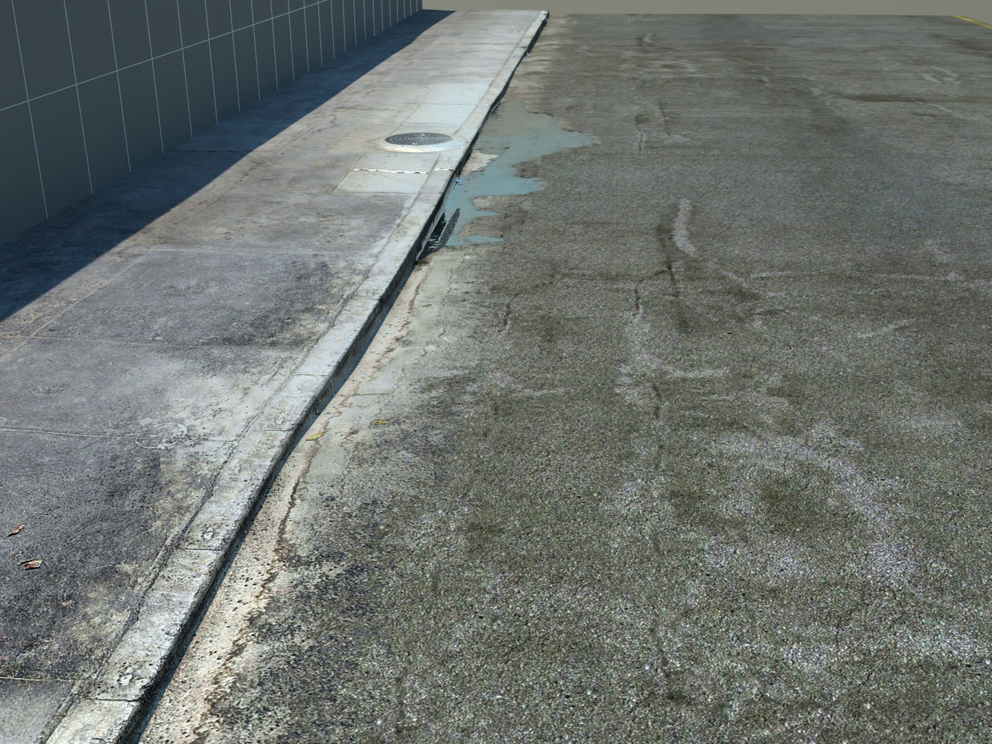 Sidewalks Tileable 3d Model