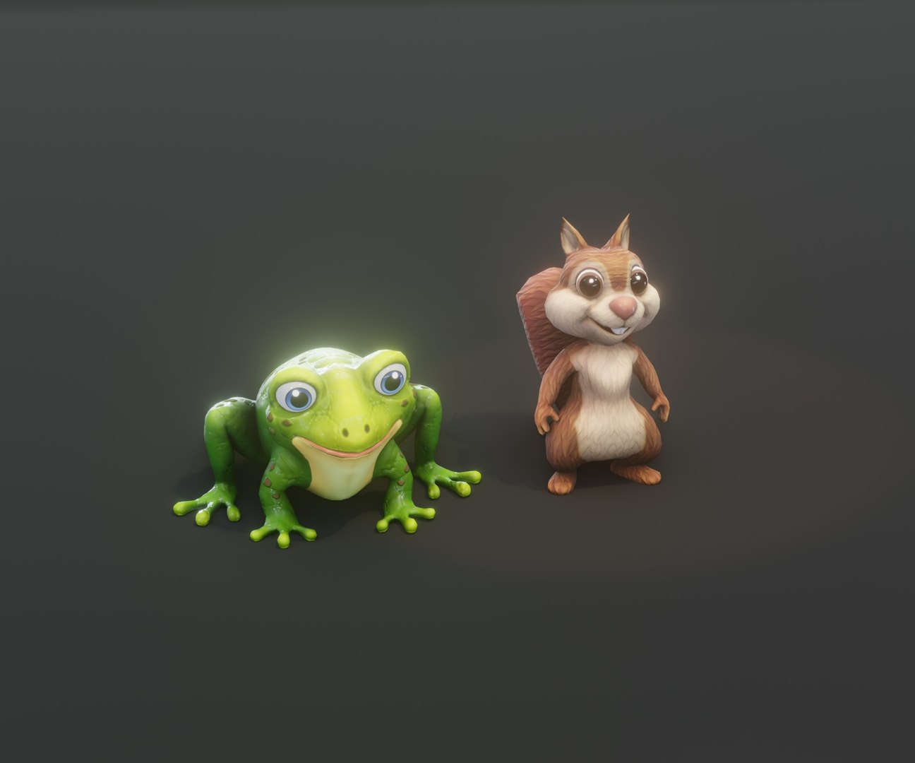 Animated Squirrel And Frog Low-poly 3D Model 3D Model - TurboSquid 2228116