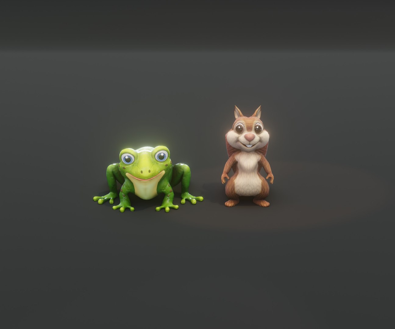 Animated Squirrel And Frog Low-poly 3D Model 3D Model - TurboSquid 2228116