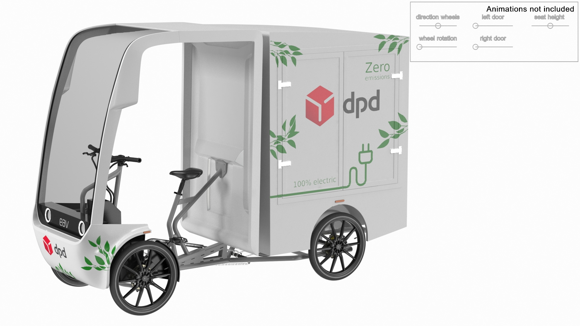 3D Cargo Bike EAV DPD Rigged Model - TurboSquid 2188803