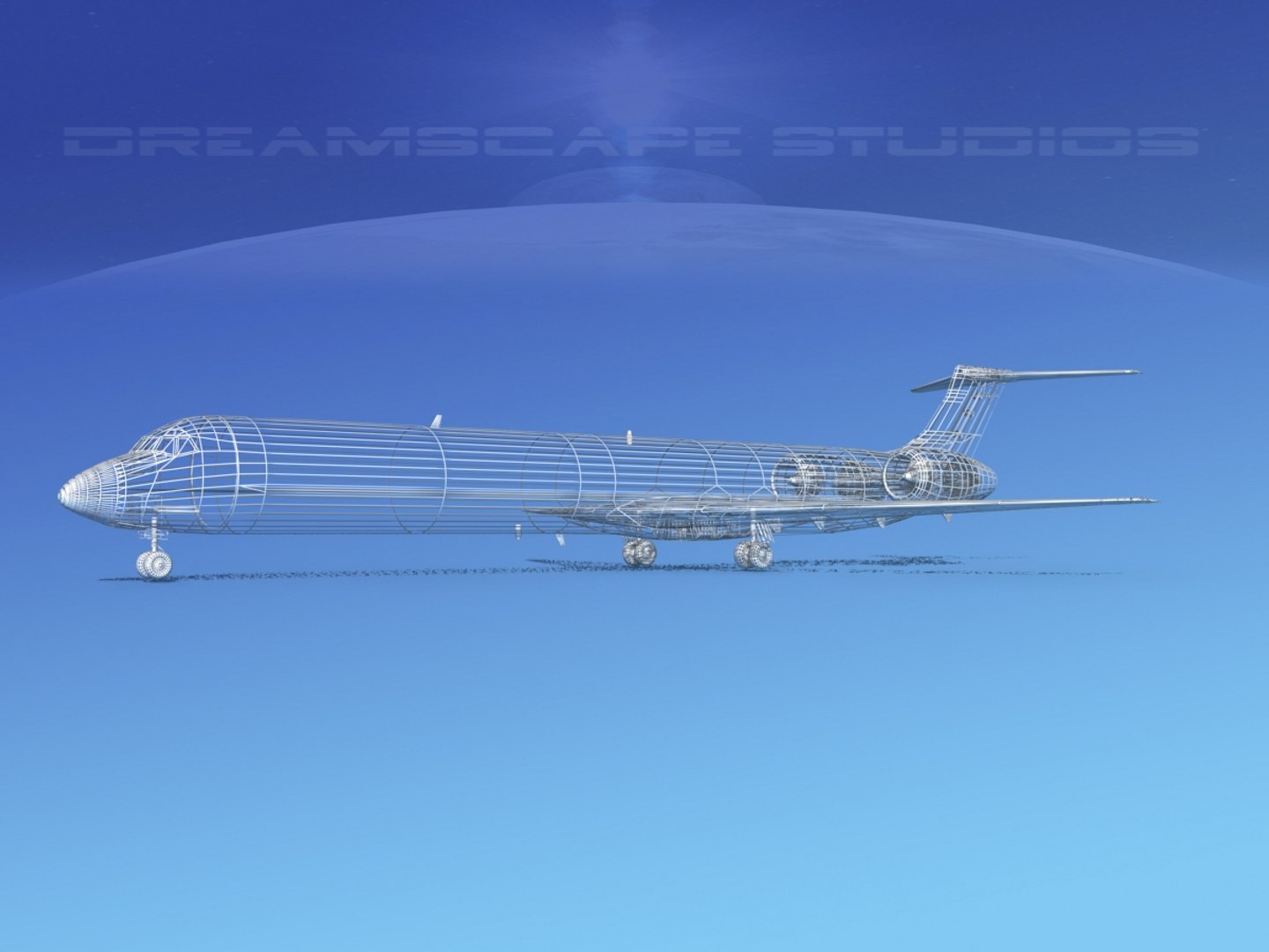 3d Md-90 Charter Model