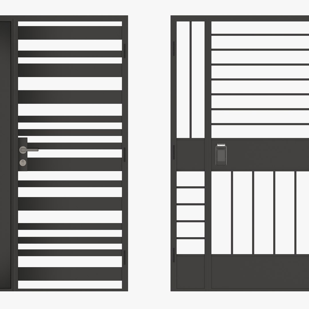 3D Metal Steel Gate 1 - TurboSquid 2400777