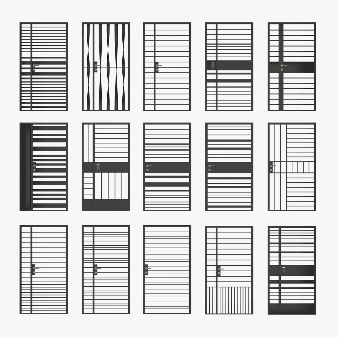 3D Metal Steel Gate 1 - TurboSquid 2400777