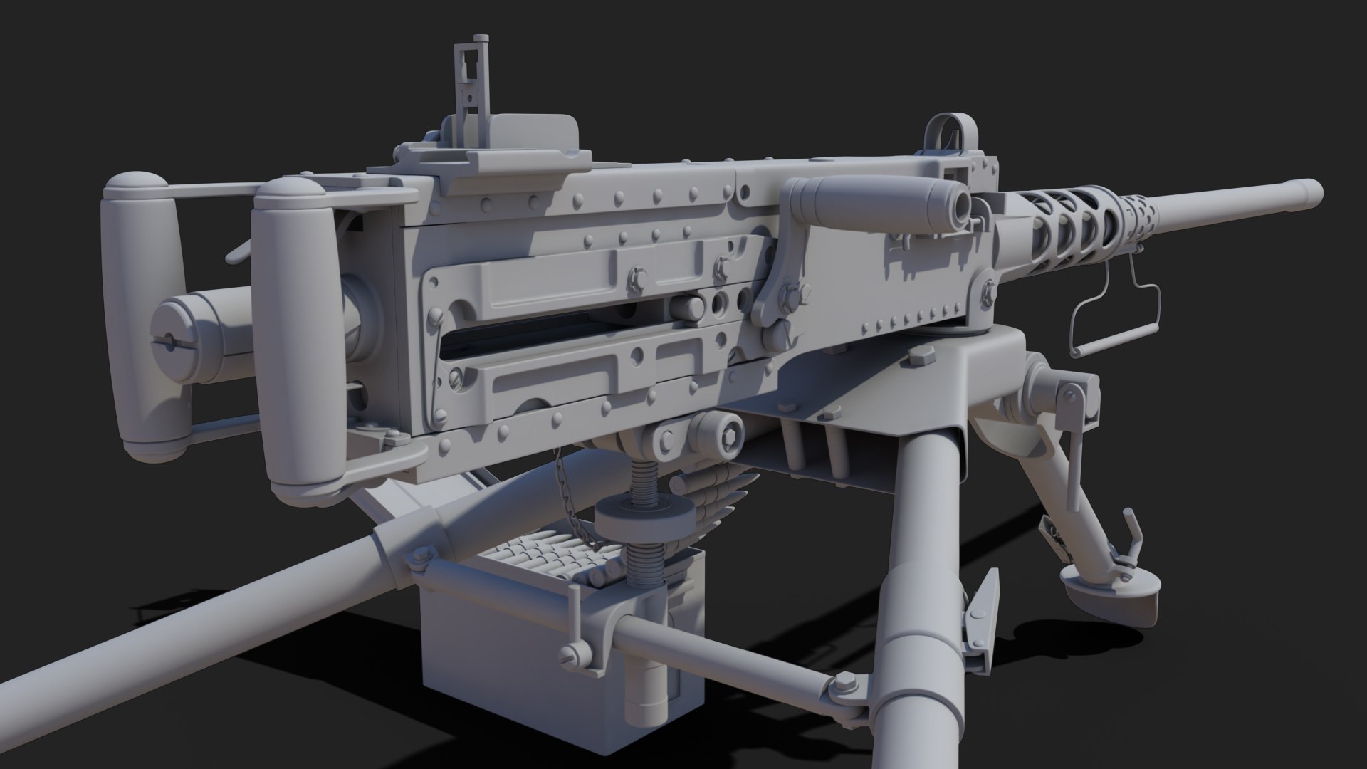 3d M2 Browning Machine Gun Model