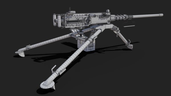3d m2 browning machine gun model