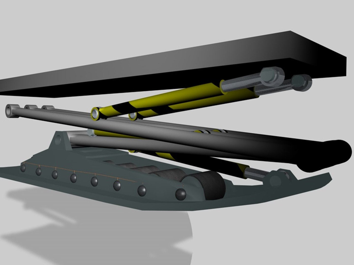 animation landing gear 3d model
