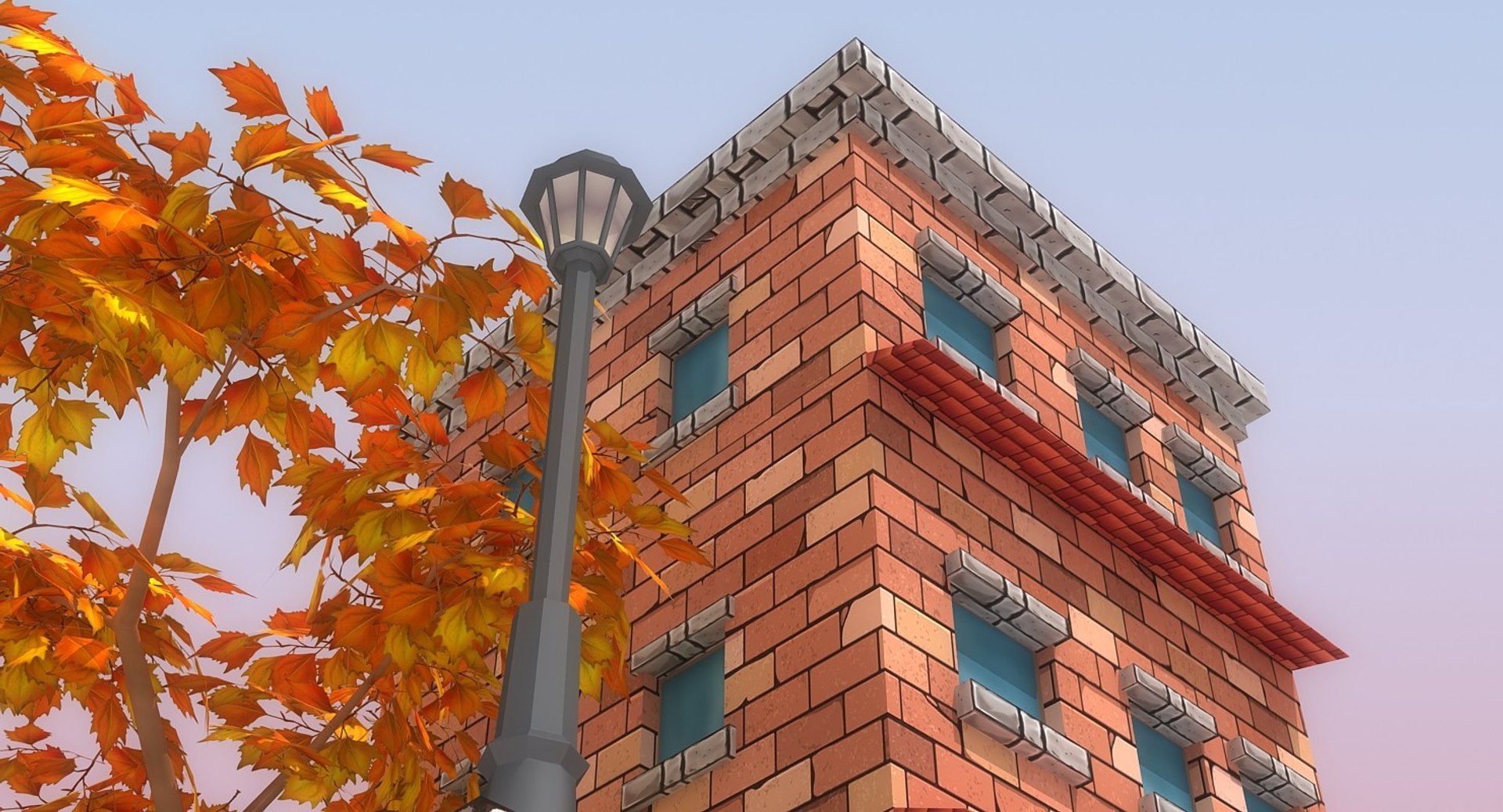 3d Model Stylized Cartoon Building