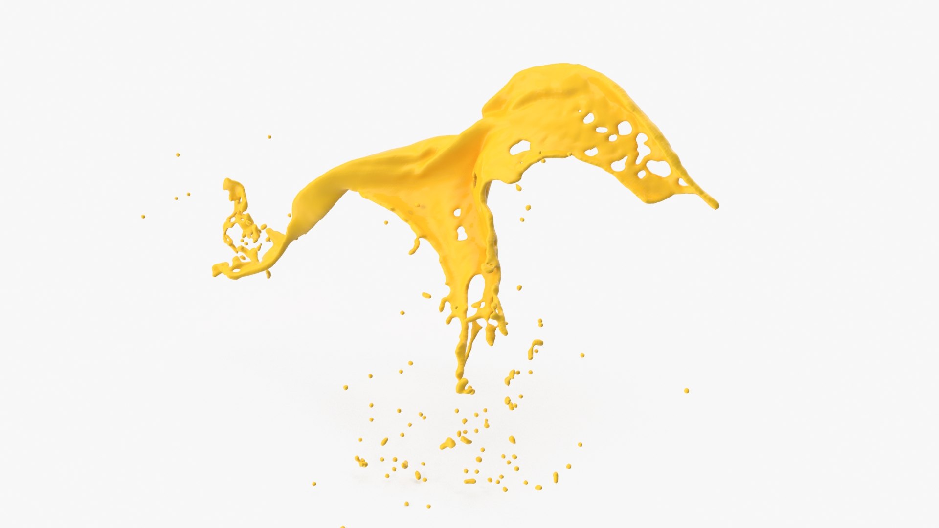 Yellow Splash Bundle 3 3D Model - TurboSquid 1914795