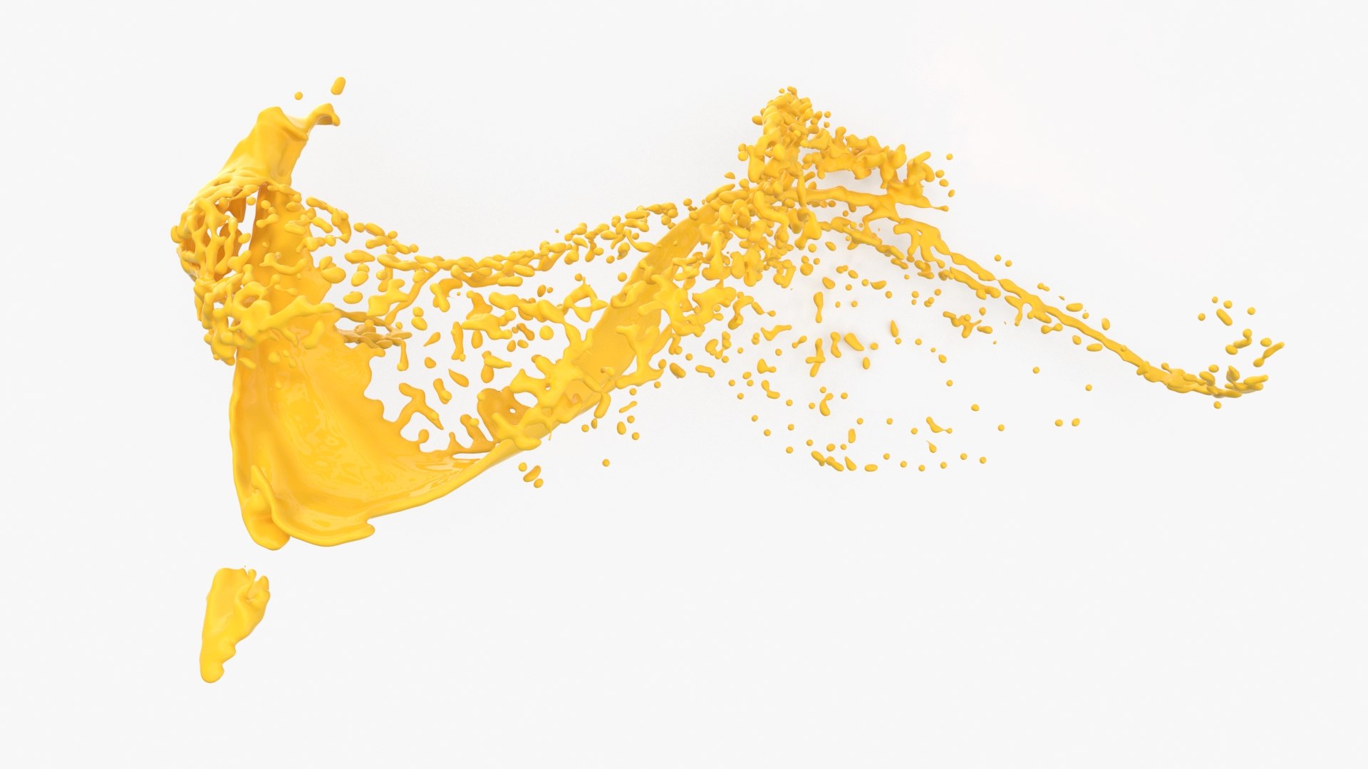 Yellow Splash Bundle 3 3D Model - TurboSquid 1914795