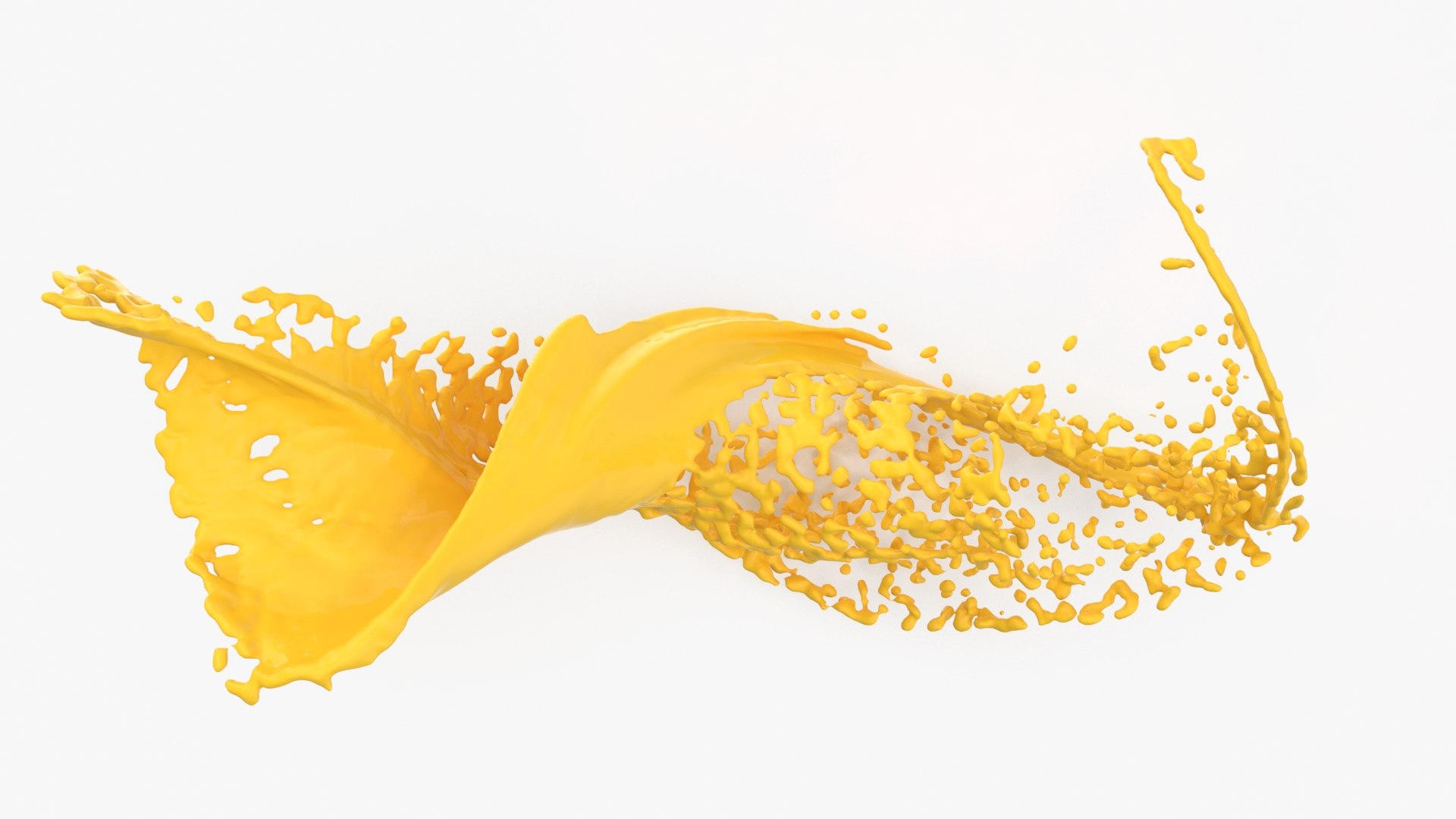 Yellow Splash Bundle 3 3D Model - TurboSquid 1914795