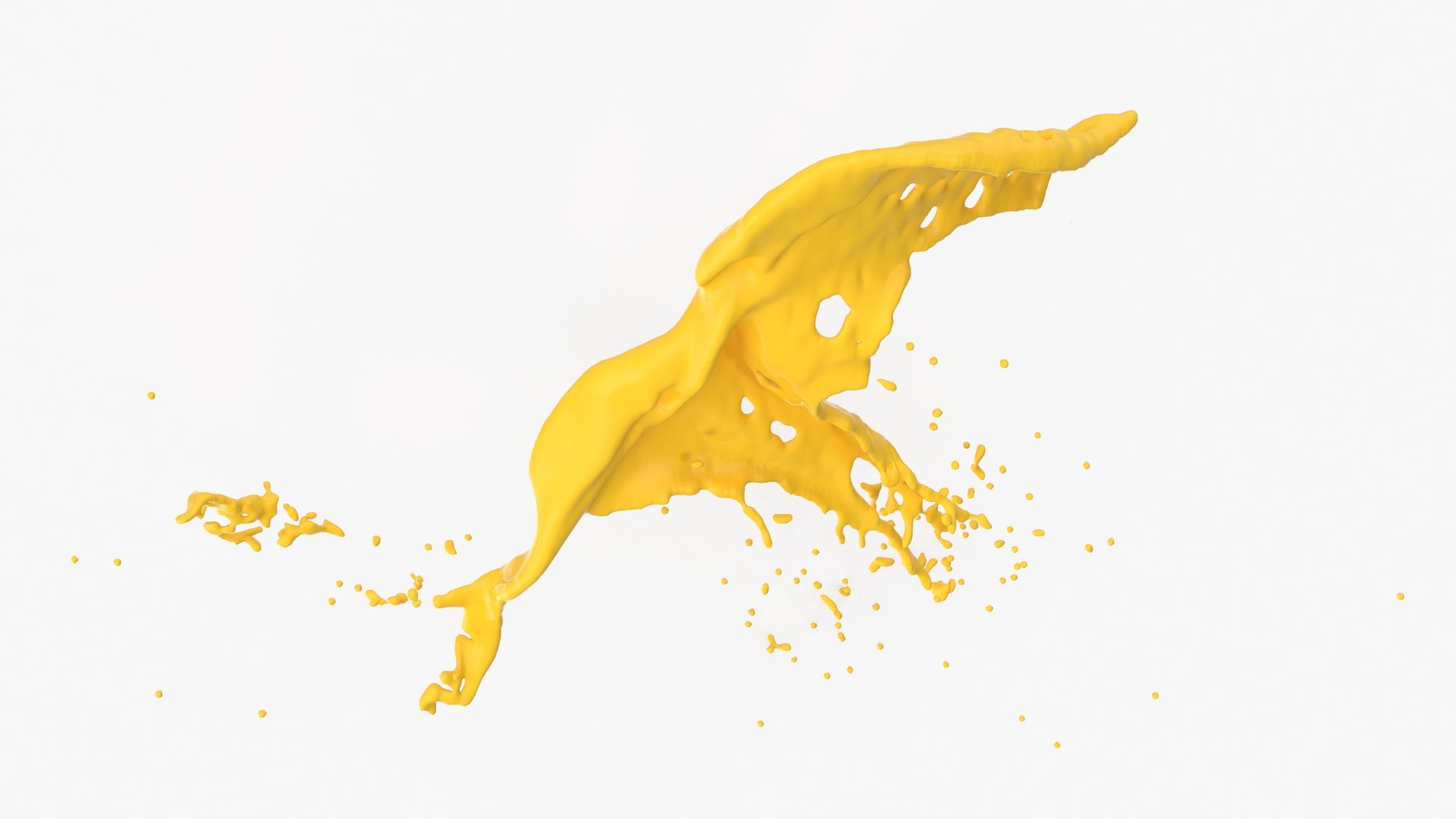 Yellow Splash Bundle 3 3D Model - TurboSquid 1914795