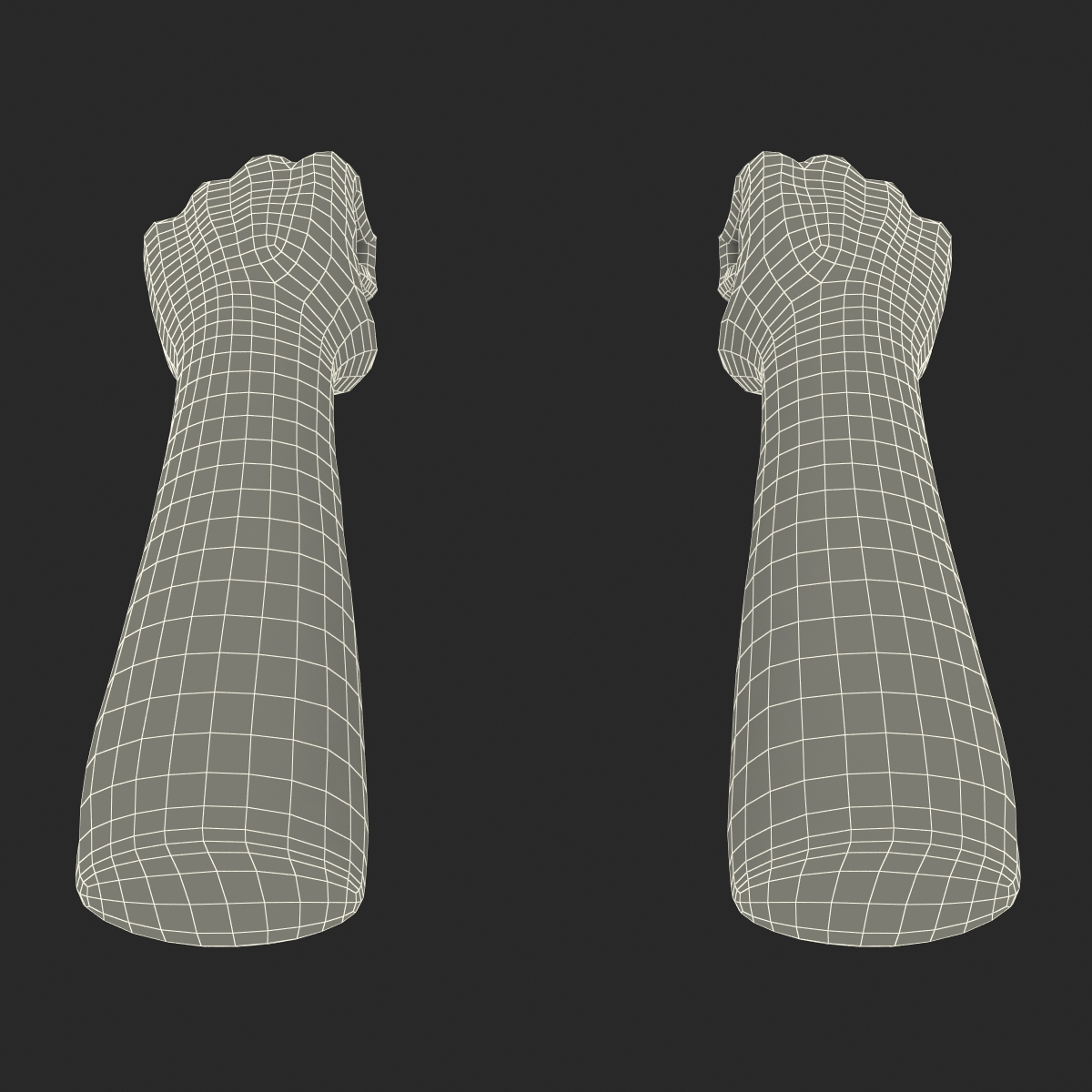 3d man hands 2 pose model