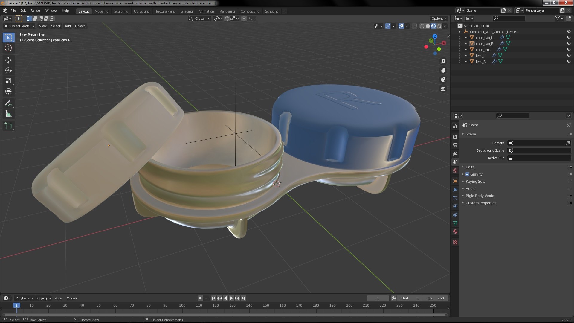 3D Container With Contact Lenses Model - TurboSquid 2000253