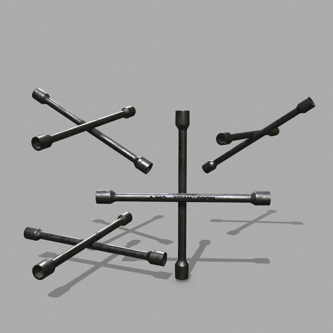 Lug wrench 3D model - TurboSquid 1522457
