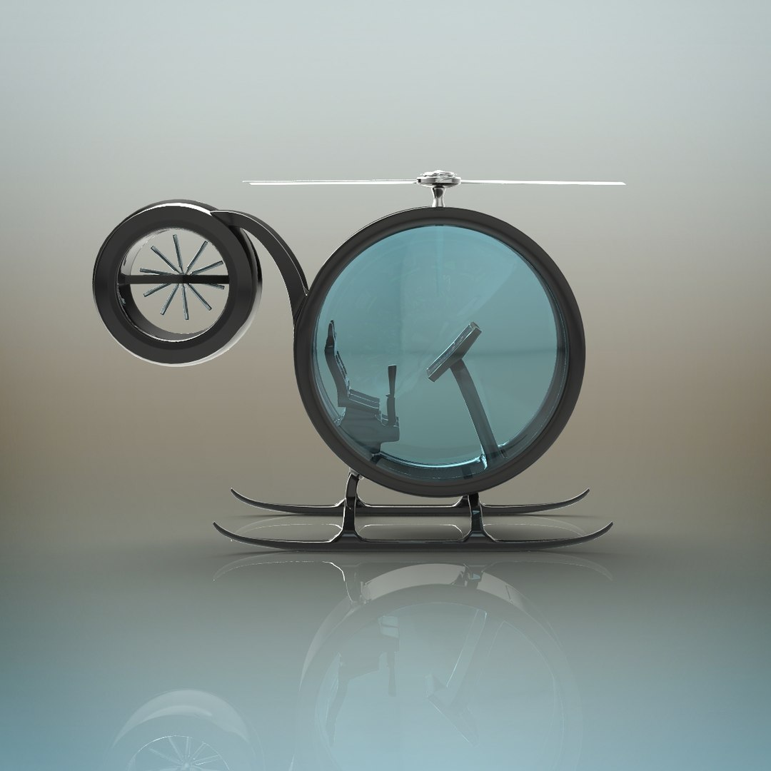 Futuristic Helicopter 3D Model - TurboSquid 1388876