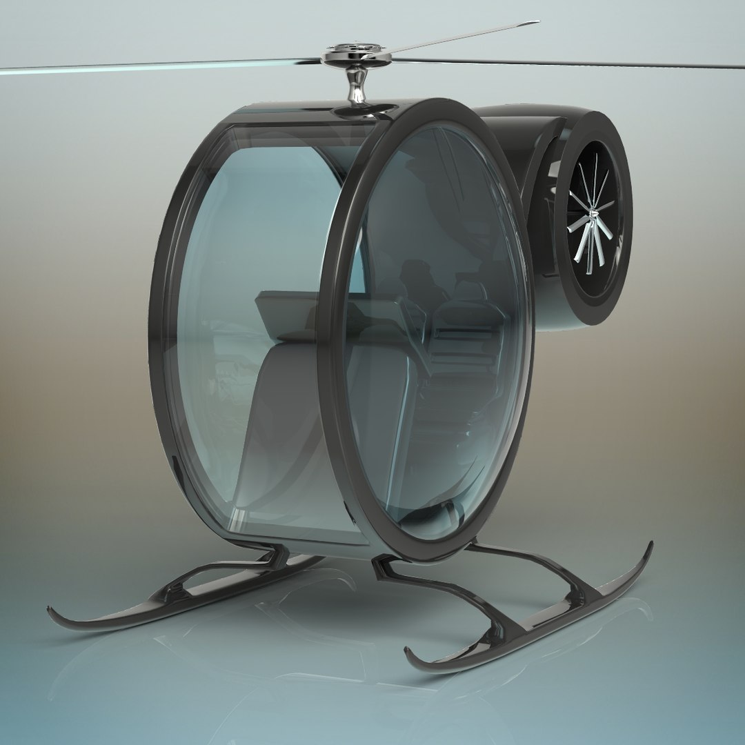 Futuristic Helicopter 3D Model - TurboSquid 1388876