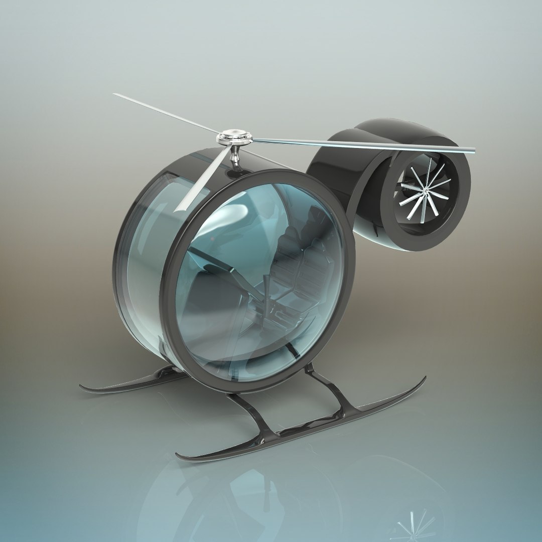 Futuristic Helicopter 3D Model - TurboSquid 1388876