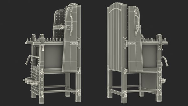 Medieval Spiked Torture Chair model - TurboSquid 1738090