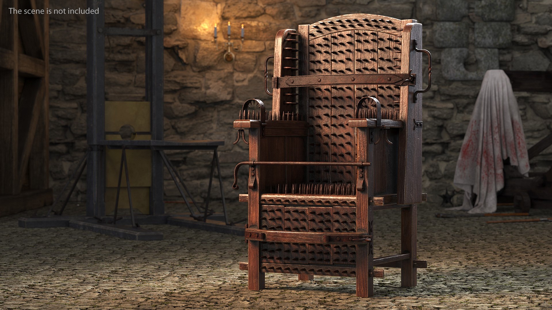 Medieval Spiked Torture Chair Model - TurboSquid 1738090