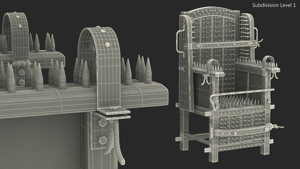 Medieval Spiked Torture Chair model - TurboSquid 1738090