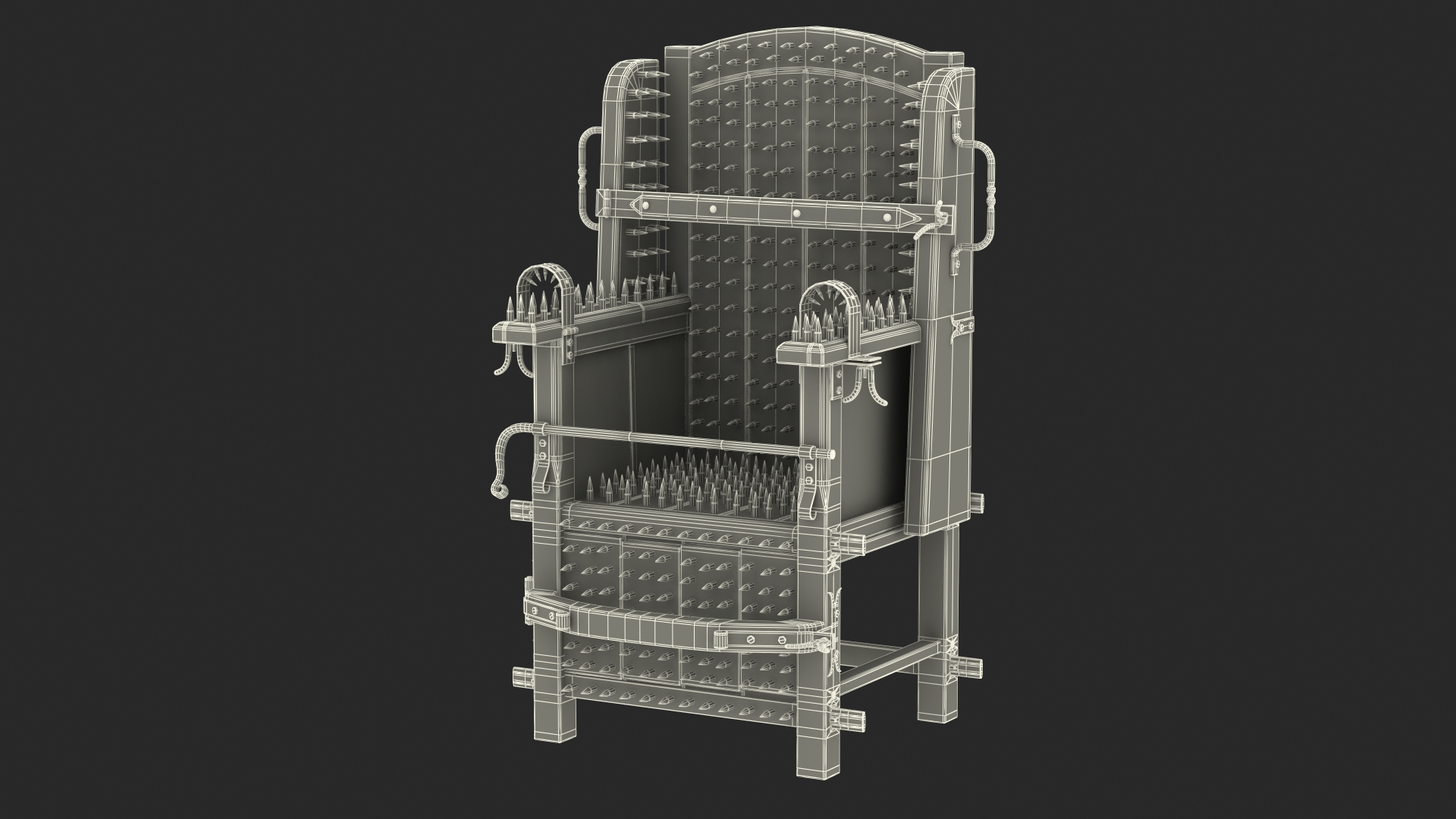 Medieval Spiked Torture Chair model - TurboSquid 1738090