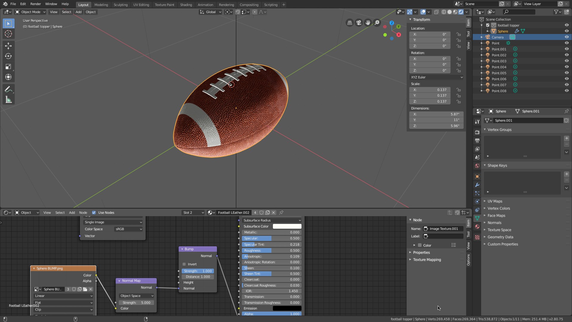 Leather Football 3D Model - TurboSquid 1538204