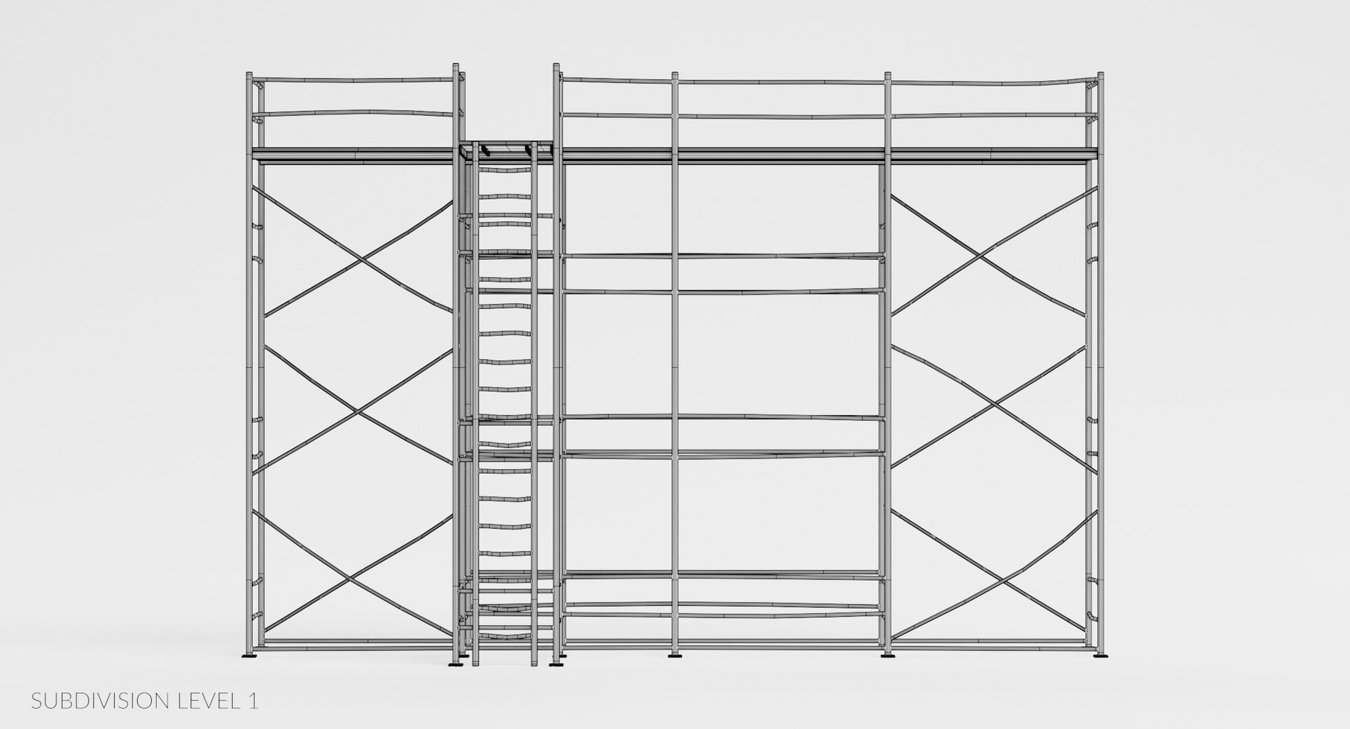 Old Scaffolding 3D Model - TurboSquid 1402312