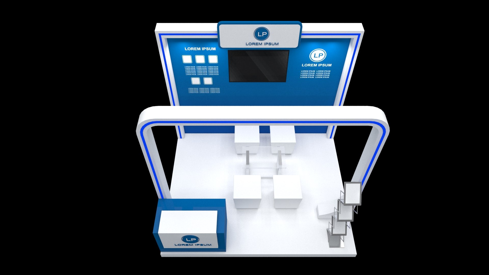 3D Booth 3x2 5 Model - TurboSquid 1538071