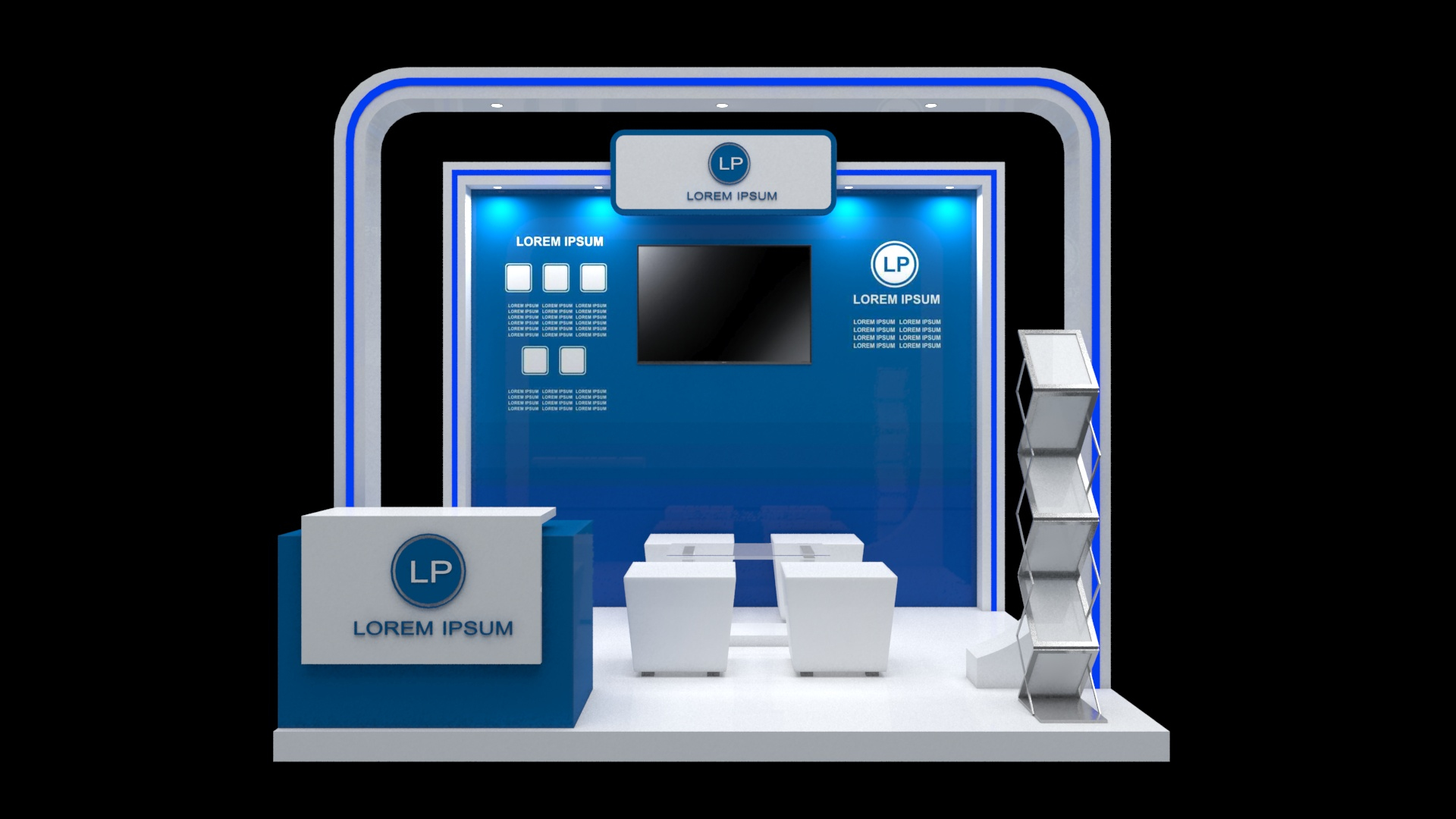 3D booth 3x2 5 model - TurboSquid 1538071